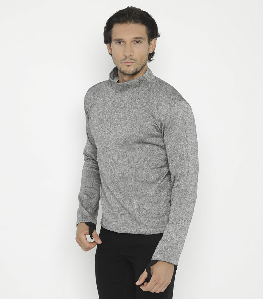 STYLISH ARMOR Turtleneck Sweatshirt with Thumbholes | stylisharmor
